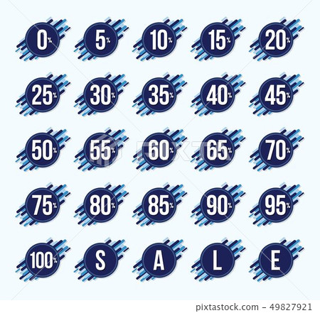 Zero to One hundred percent, BLUE sign for sale - Stock Illustration ...