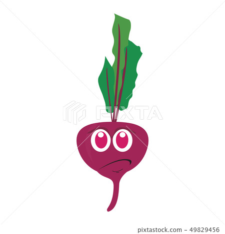 Sad radish cartoon - Stock Illustration [49829456] - PIXTA