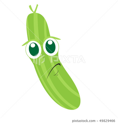 Sad cucumber cartoon-插圖素材 [49829466] - PIXTA圖庫