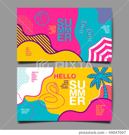 summer , layout design, greeting card, cover book, - Stock Illustration ...