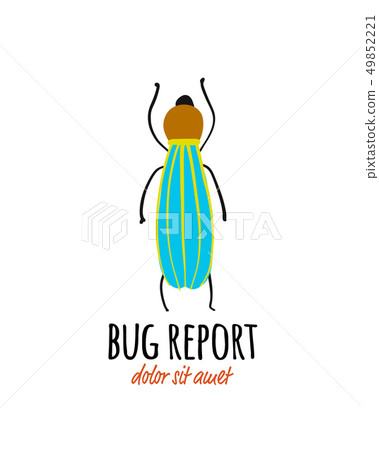 Funny beetle, bug character for your design - Stock Illustration ...
