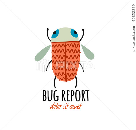 Funny beetle, bug character for your design - Stock Illustration ...