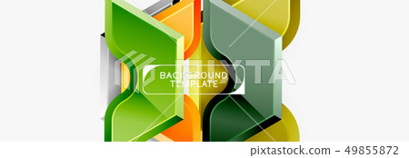 Techno geometric shapes abstract banner design - Stock Illustration ...