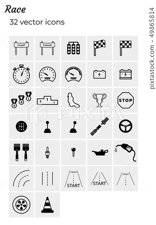 collection of race icons - Stock Illustration [49865814] - PIXTA