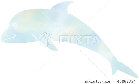 Dolphin sideways - Stock Illustration [49868354] - PIXTA