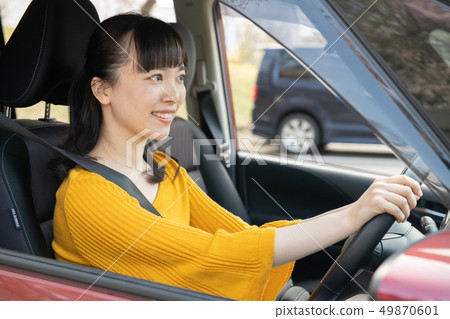 Young Japanese Woman Driving a Car Drive - Stock Photo [49870601] - PIXTA