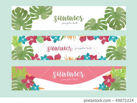 Summer banner set - Stock Illustration [49872224] - PIXTA