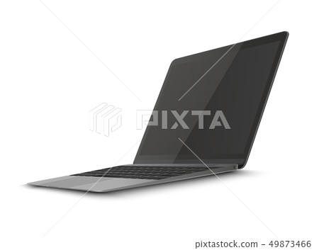 Modern glossy laptop isolated. - Stock Illustration [49873466] - PIXTA