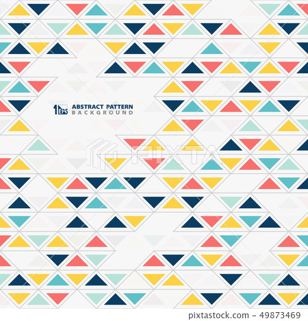 Abstract colorful triangles pattern design-插圖素材 [49873469] - PIXTA圖庫