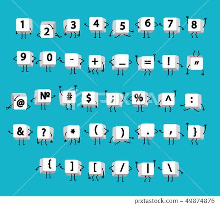 White numbers, math symbols, calculator,...-插圖素材 [49874876] - PIXTA圖庫