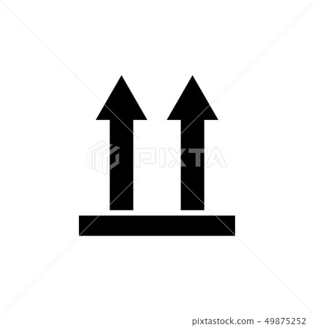 Icon of Side Up sign (symbol) black on white - Stock Illustration ...