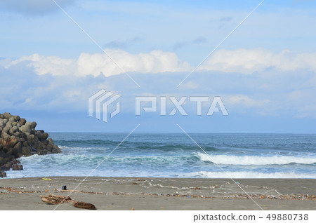 Iwase beach (Toyama Prefecture Toyama city Iwase) - Stock Photo ...