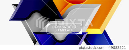 Techno geometric shapes abstract banner design - Stock Illustration ...