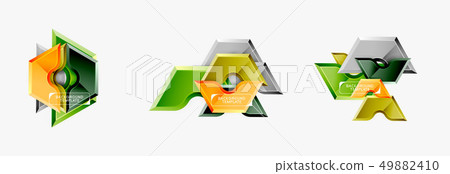 Techno geometric shapes abstract banner design - Stock Illustration ...