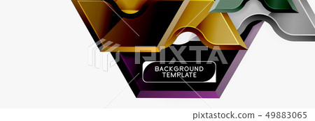 Techno geometric shapes abstract banner design - Stock Illustration ...