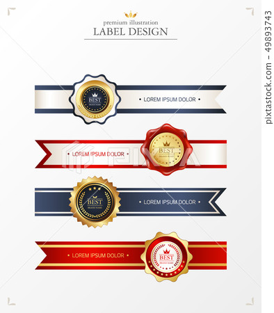 Listed Label Design - Stock Illustration [49893743] - PIXTA