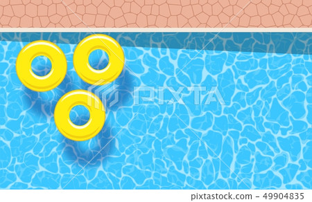 Three pool rings floating in a swimming pool - Stock Illustration ...