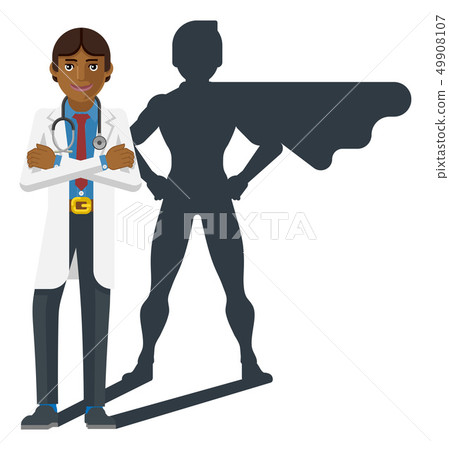 Young Medical Doctor Super Hero Cartoon Mascot - Stock Illustration ...