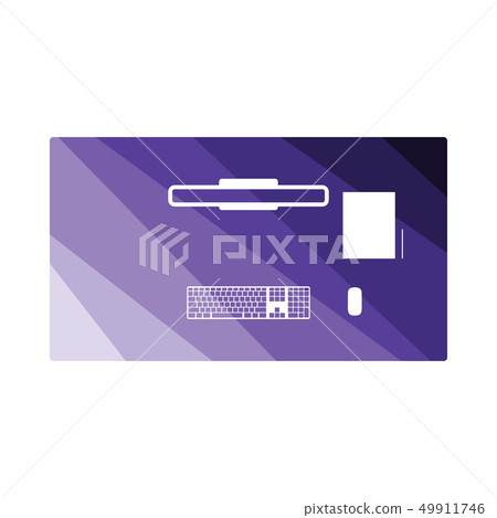 Office table top view icon - Stock Illustration [49911746] - PIXTA