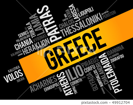 List of cities and towns in Greece - Stock Illustration [49912704] - PIXTA