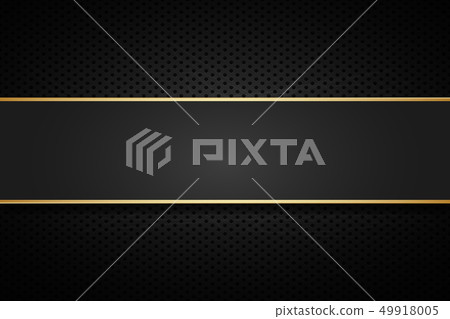 Golden line banner . Gold dark background . - Stock Illustration ...