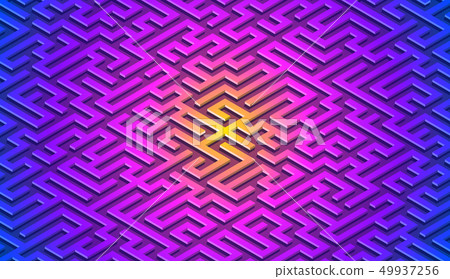 Maze pattern abstract background with vibrant... - Stock Illustration [49937256] - PIXTA