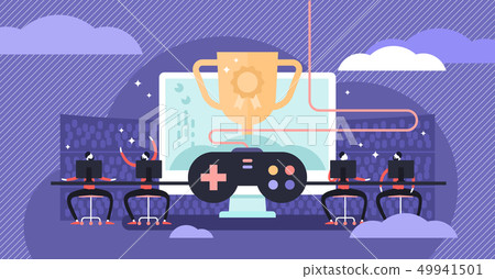 E-sports virtual computer game concept - Stock Illustration [49941501 ...