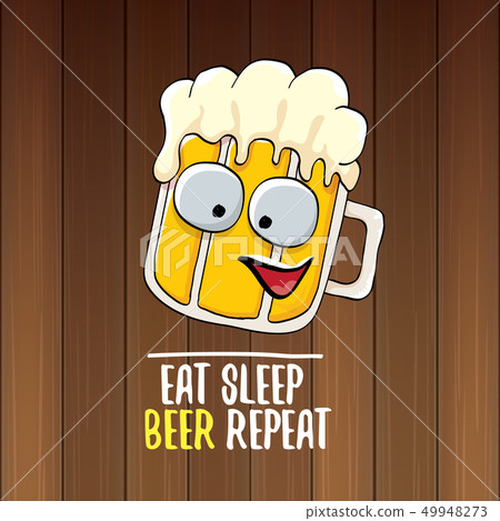 Eat sleep beer repeat vector concept... - Stock Illustration [49948273 ...