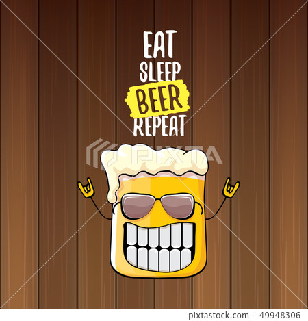 Eat sleep beer repeat vector concept... - Stock Illustration [49948306 ...