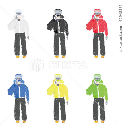 Rowing racer (salute) list (no line) - Stock Illustration [49948383 ...