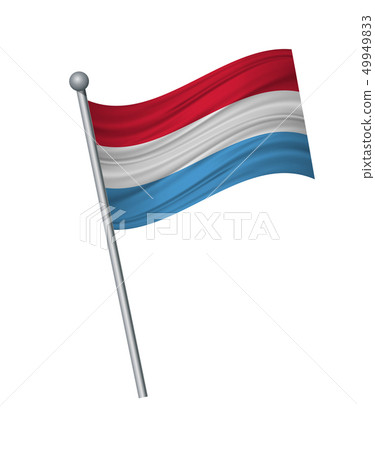 waving of flag on flagpole, Official colors and - Stock Illustration ...