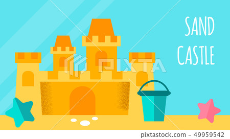 Beach Fun for Children Vector Banner Template - Stock Illustration ...