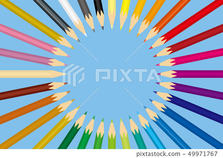 Background of colored pencils regularly... - Stock Illustration ...