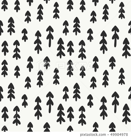 Coniferous winter forest seamless vector pattern - Stock Illustration ...