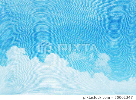 Blue sky, approach clouds, photo art - Stock Illustration [50001347 ...