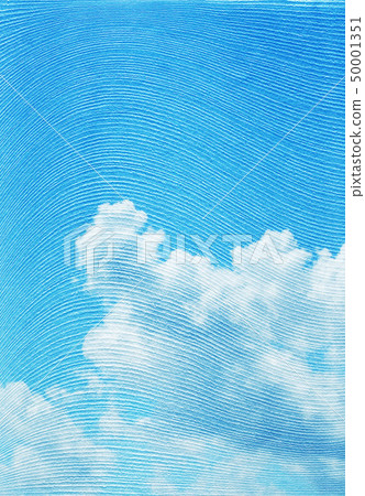 Blue sky, approach clouds, photo art - Stock Illustration [50001351 ...