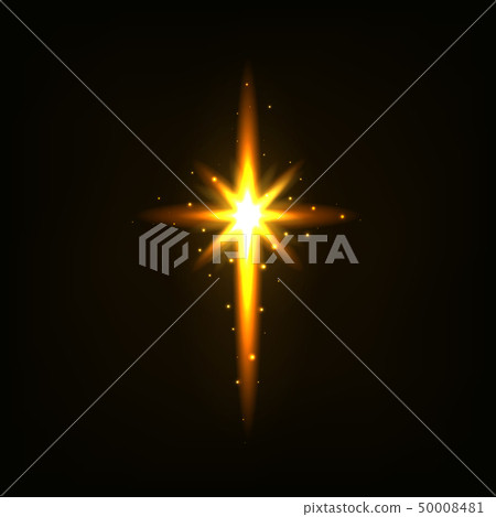 Bright golden light cross-插圖素材 [50008481] - PIXTA圖庫