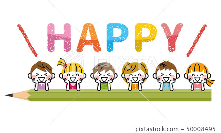 Child education "HAPPY" - Stock Illustration [50008495] - PIXTA