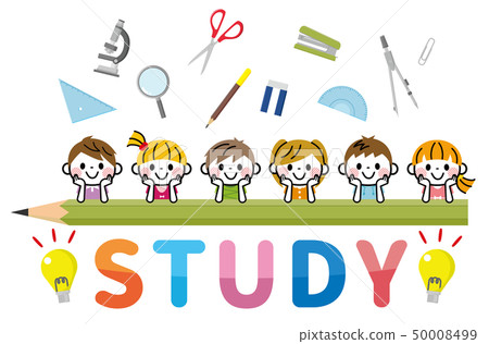 Child education "STUDY" - Stock Illustration [50008499] - PIXTA