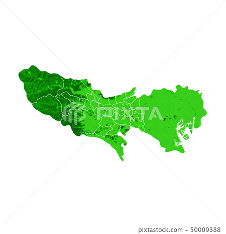Tokyo Metropolis Map - Stock Illustration [50009388] - PIXTA