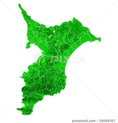 Chiba Prefecture Map and Municipal Boundaries - Stock Illustration ...