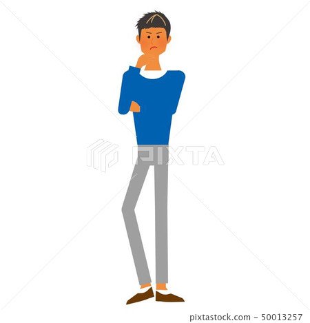 Thinking men whole body - Stock Illustration [50013257] - PIXTA