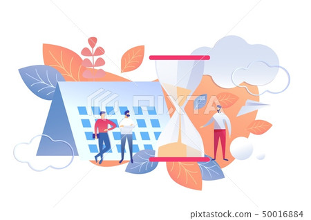 Time Management Work Day end Rule Flat Vector. - Stock Illustration ...
