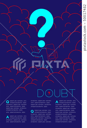 Doubt man traveler with Question mark icon - Stock Illustration ...