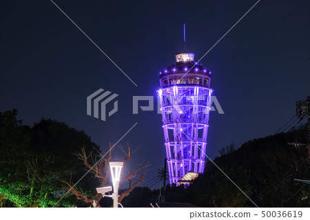Enoshima observation lighthouse (Enoshima sea... - Stock Photo ...