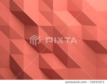 Red digital polygonal pattern. Abstract-插圖素材 [50045951] - PIXTA圖庫