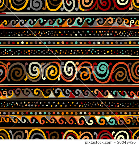 Abstract vintage border, seamless pattern for... - Stock Illustration ...