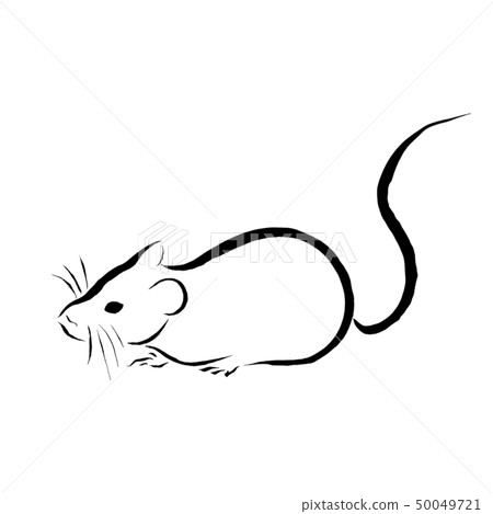 Illustration Mouse Ink Black Handwritten - Stock Illustration [50049721 ...