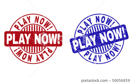 Grunge PLAY NOW Exclamation Textured Round... - Stock Illustration ...