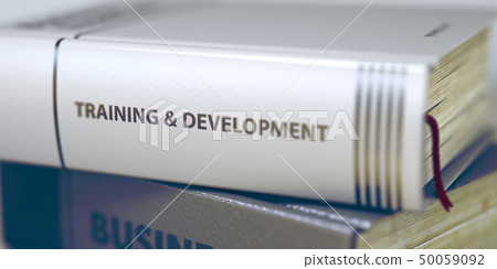 Training and Development - Book Title. 3D Render. - Stock Illustration ...